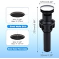 Chrome Plated Bathroom Pop-Up Sink Drain - Vessel Sink Stopper Push ...