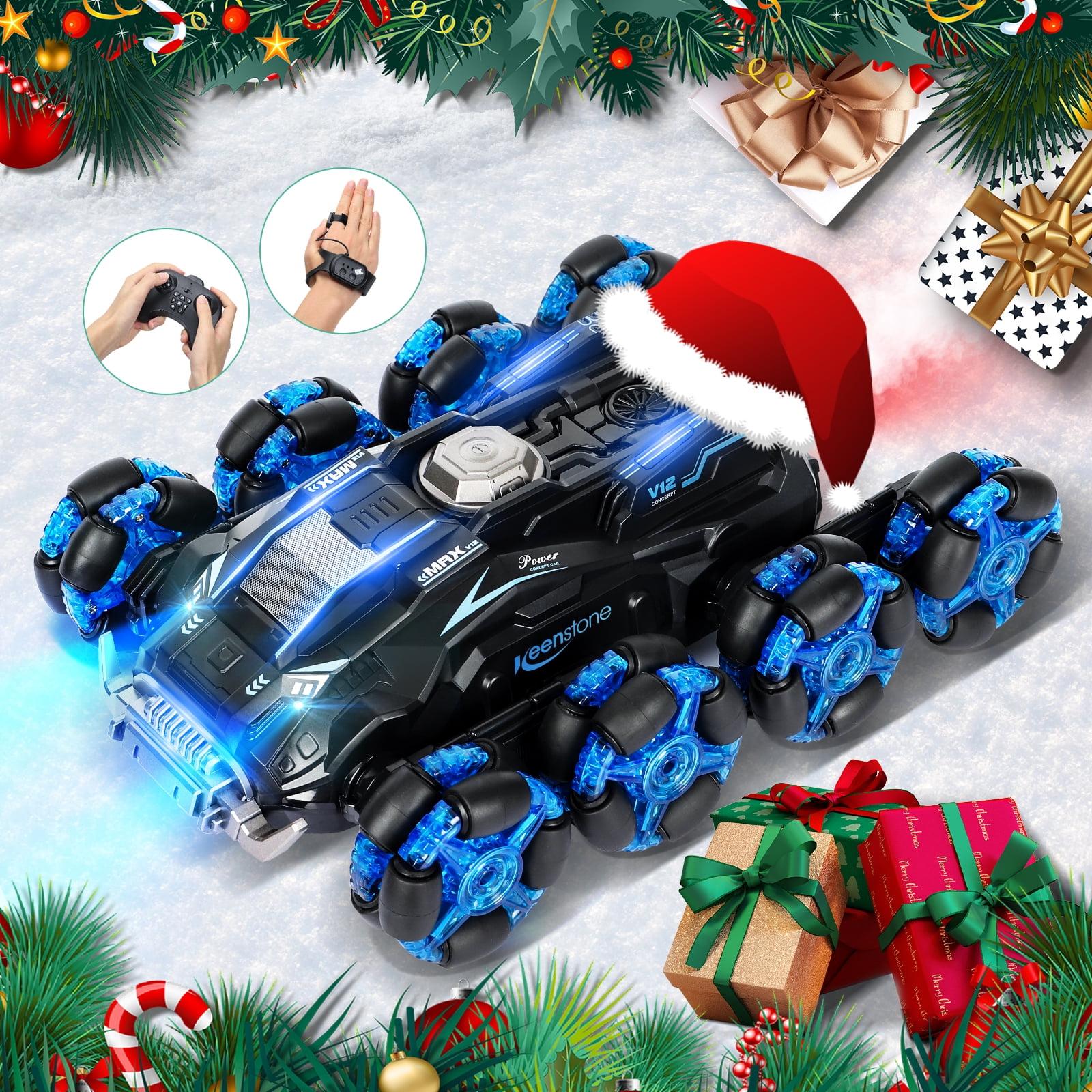 Keenstone Remote Control Car, RC Race Stunt Car Monster Truck with ...