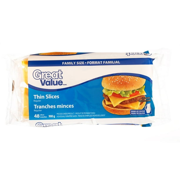 Great Value Thin Processed Cheese Slices - Walmart.ca