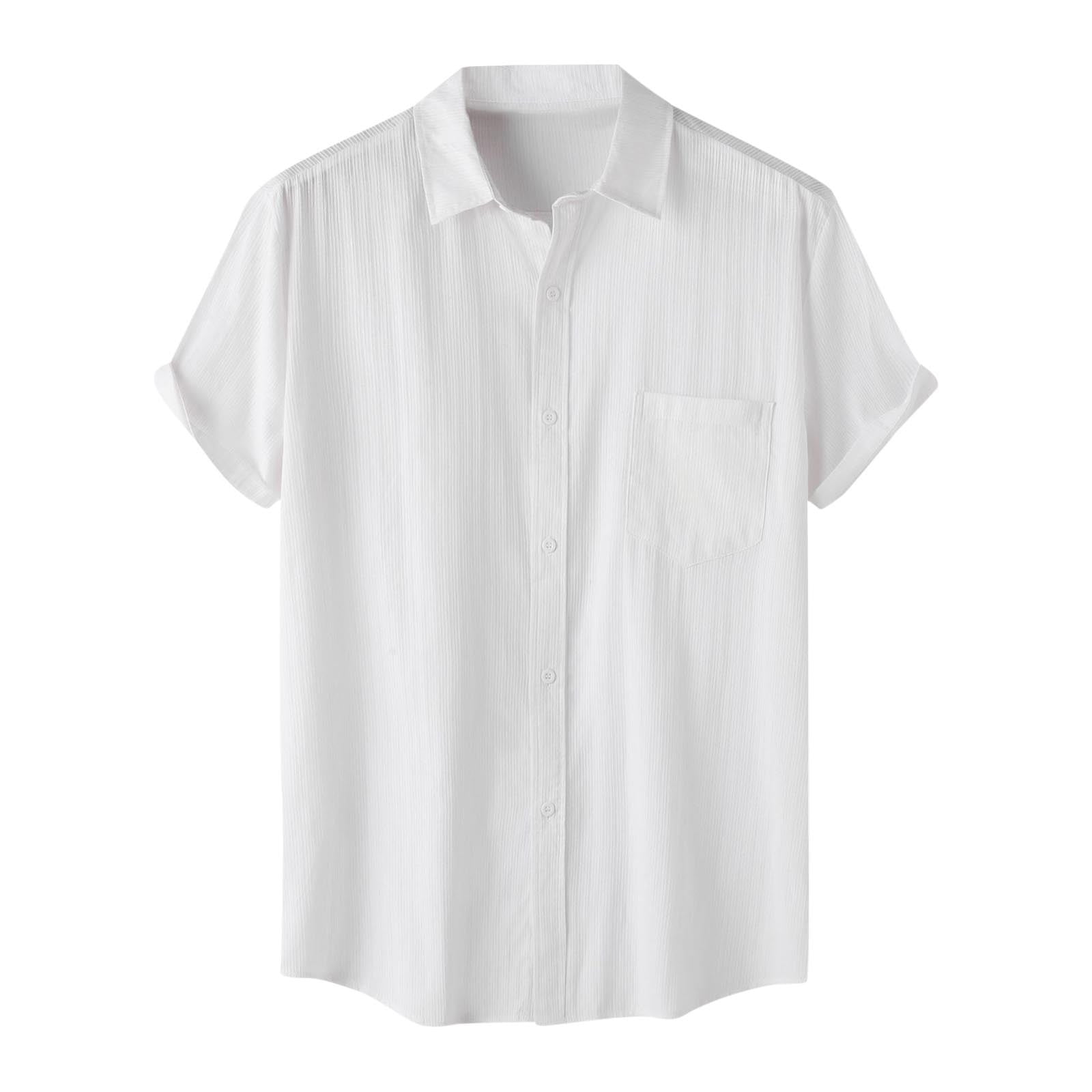 Click here for Cfhntfmh Mens Short Sleeve Button Down Shirts Ligh... prices