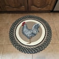 Rustic Farmhouse Braided Kitchen Round Rooster Rugs for Country Style ...