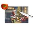 Basenji and Santa Claus Glass Cutting Board 12 in x 15 in - Walmart.com