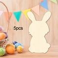 Abbraccia 5 Pieces Easter Wooden Bunny Cutouts Wood Pieces to Paint ...