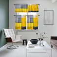 Abstract Graffiti Art Kitchen Curtains Valance and Tier Set Yellow Gray ...