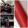 Red Fashion 3D 10x127CM Fiber Sticker For Motorcycle Car Lpod Novice ...
