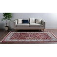 Rugs.com Rabia Collection Rug – 5' x 8' Burgundy Low Rug Perfect For ...