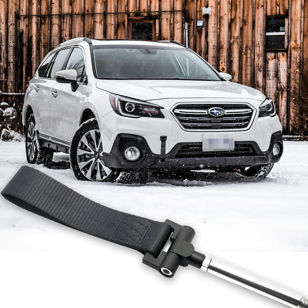 Xotic Tech Black JDM Sporty Tow Hook Adapter with Towing Strap for ...