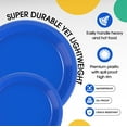 Exquisite Plastic Plate Combo, 100 Pack, 7 & 9 Inch Dark Blue ...