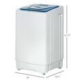 HOMCOM 2-In-1 Compact Washer and Spin Dryer, 1.38Cu.Ft Automatic, 8 ...