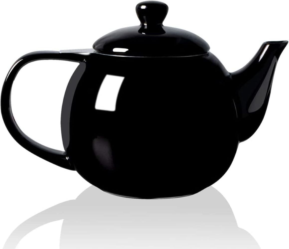 SWEEJAR Porcelain Tea Pot with Infuser and Lid,Teaware,28 OZ,Black ...
