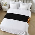 Bed Runner Orange Flames Bedding Scarves Soft Decorative Bed Flag ...