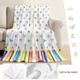 Colored Pencils Fleece Throw Blanket Childlike Building Blocks Campus ...