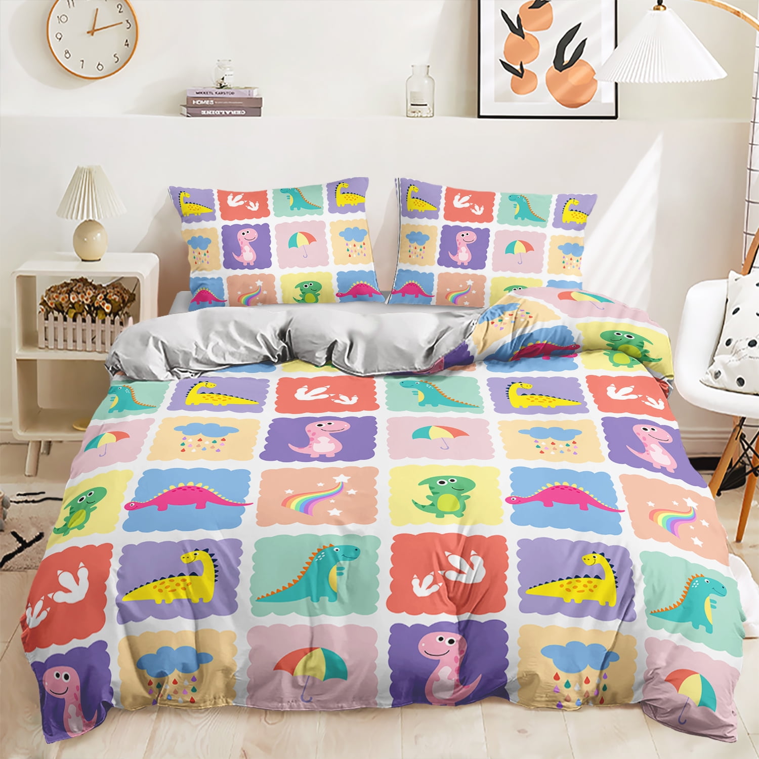 Hosima 3-Piece 3D Digital Duvet Cover With Pattern Composed Of Multiple ...