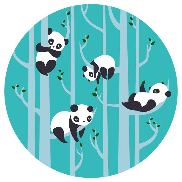 Easy To Apply Multicolored 20" x 20" Wild Forest Scene Wall Decoration ...