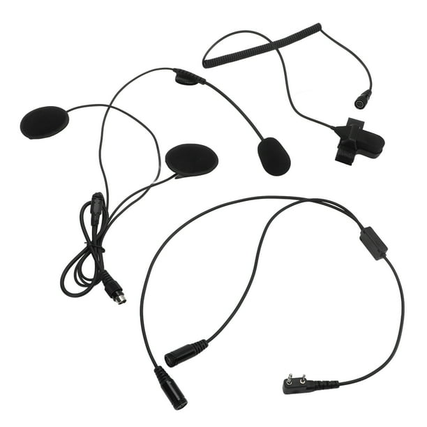 ANGGREK Helmet Headset Microphone,Motorcycle Earpiece Mic 2 Pin PTT ...