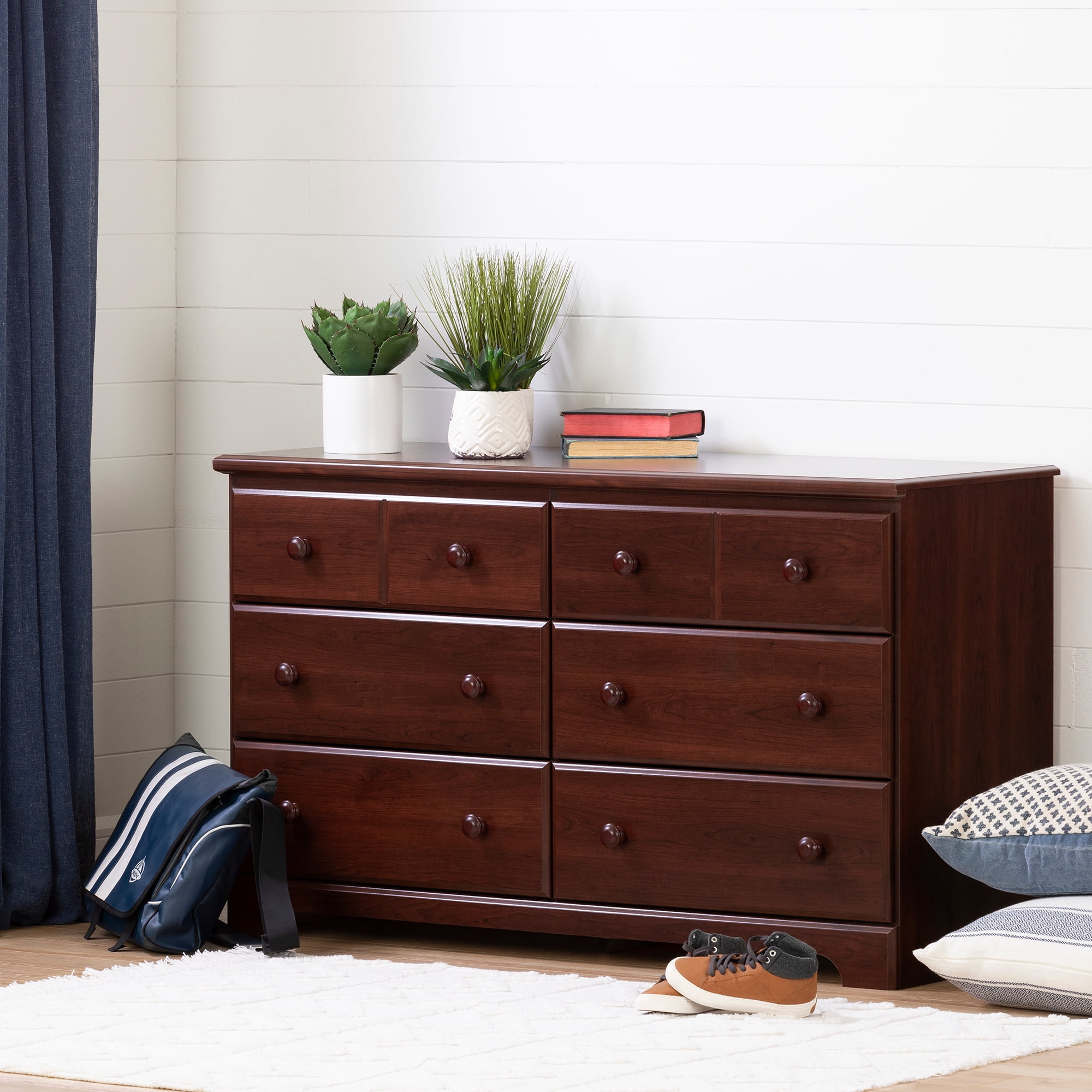 South Shore Summer Breeze 6-Drawer Double Dresser, Multiple Finishes ...
