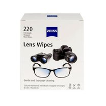 ZEISS Pre-Moistened Lens Wipes, 220 Count, Individually Wrapped for ...