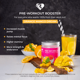 Women's Best Pre-Workout Booster Powder, Orange Mango Dream, 200g, 7 oz ...