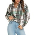 PPYOUNG Women's Plaid Shackets Flannel Long Sleeve Button Down Shirts ...