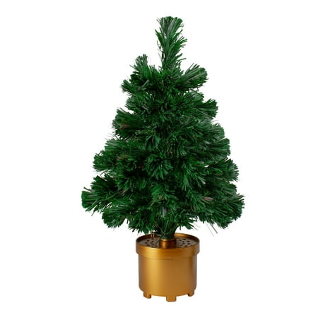 2' Pre-Lit Medium Color Changing Fiber Optic Artificial Christmas Tree ...
