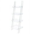 Toby 4-shelf Acrylic Ladder Bookcase Clear - Walmart.com