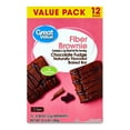 (6 pack) Great Value Chocolate Fudge Fiber Brownie Baked Bars, Value ...