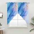 Abstract Marble Swag Valances for Windows 63 inches Long, Blue Purple ...