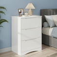 Aiho 3 Drawer Dresser Wood Cabinet With Wide Storage For Small Spaces