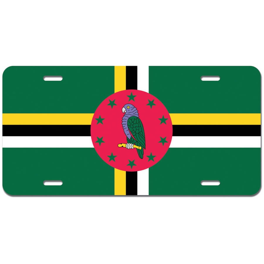 Dominica Flag Novelty Metal Vanity License Tag Plate - Walmart.com