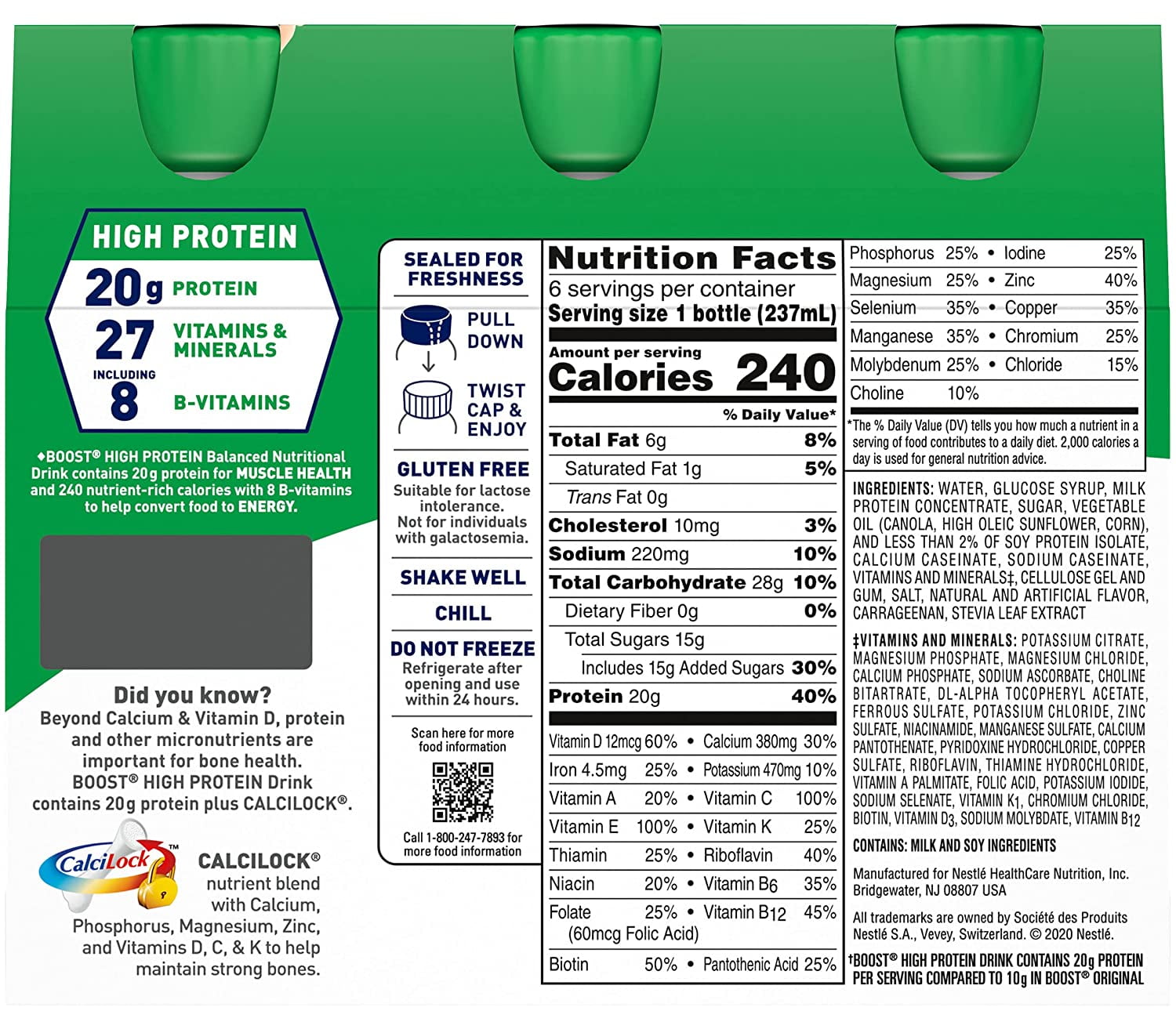 Boost High Protein Balanced Nutritional Drink, Creamy Strawberry ...