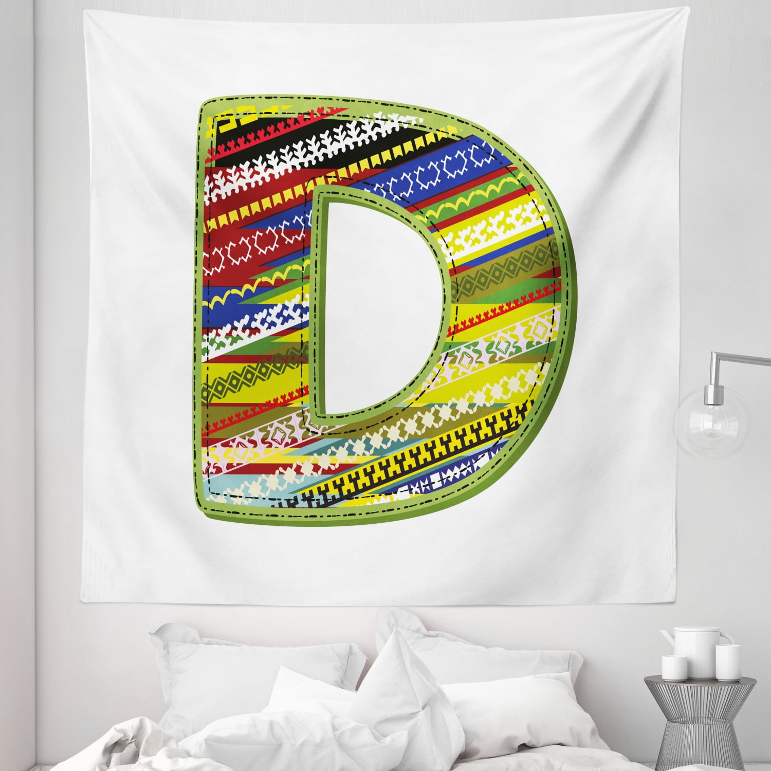 Letter D Tapestry, Letter of Ornament D from Alphabet Winter Color ...
