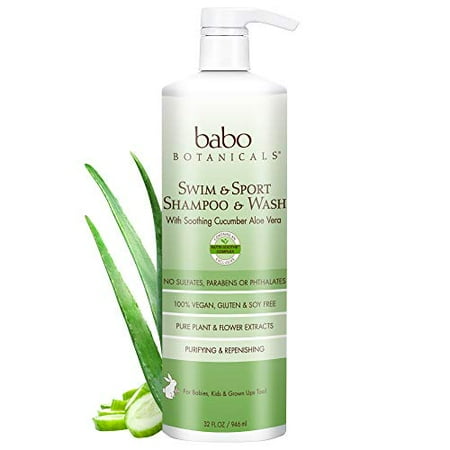 Babo Botanicals Purifying Swim & Sport 2-in-1 Shampoo for Babies, Kids ...