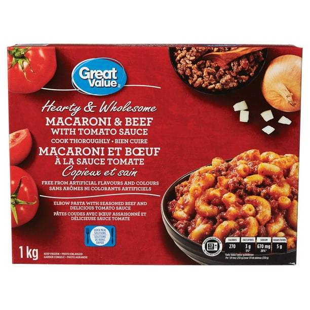 Great Value Hearty & Wholesome Macaroni & Beef, 1 kg - Walmart.ca