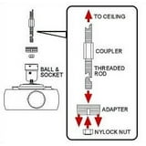 Peerless Threaded Rod Adapter ACC 810 - projector mount adapter ...