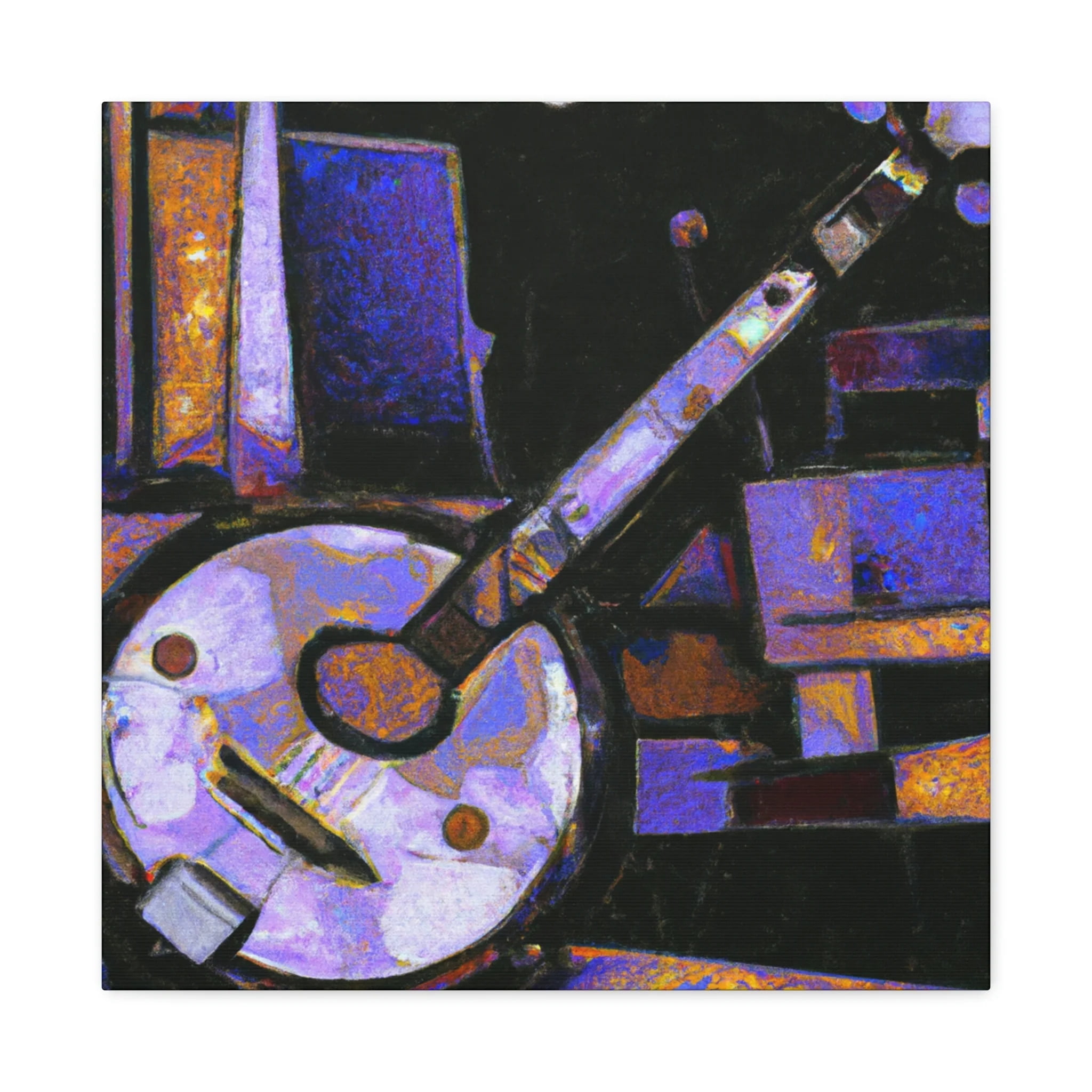 Banjo in Blue Music - Canvas - Walmart.com