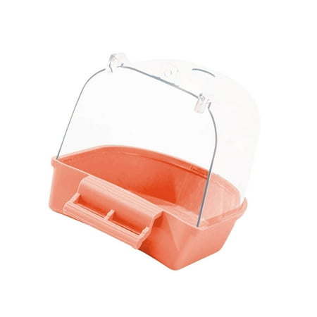 Pet Bird Bath Box Lovebirds Small Birds Parakeets Caged Parrot Bathing ...