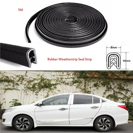 facefd 5m U Shape Car Door Window Edge Rubber Weatherstrip Seal Strip ...