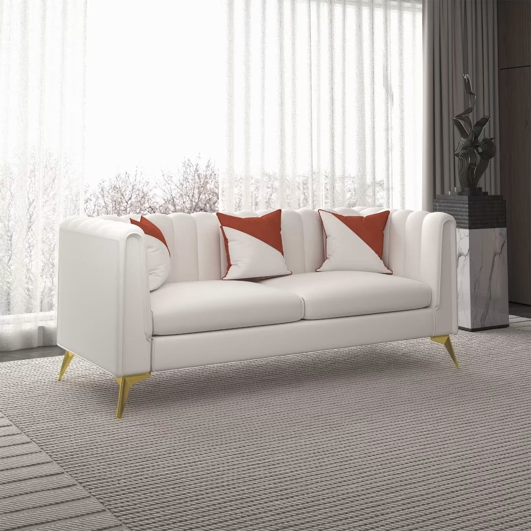 Accent Sofa Couch, 80 Modern Contemporary Sofa with Deep Tufting Dutch ...
