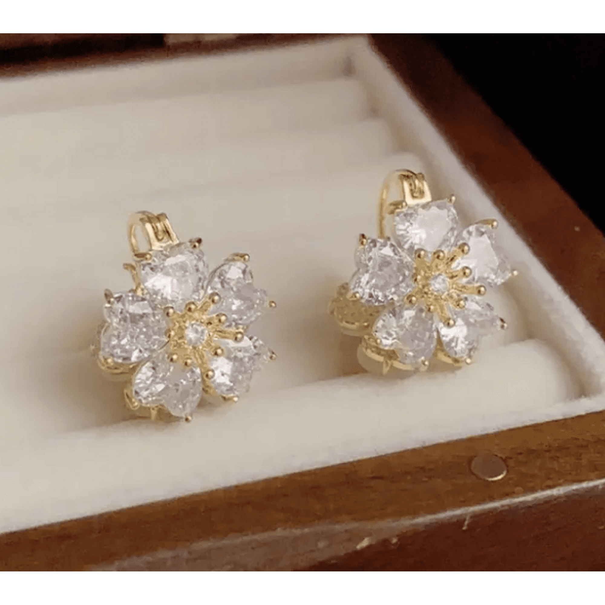 Click here for Hans 18k Gold Plated Flower Earrings prices