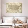Elephant Stock Vintage Push Pin Usa Map I Wall Art - Map Canvas Canvas ...