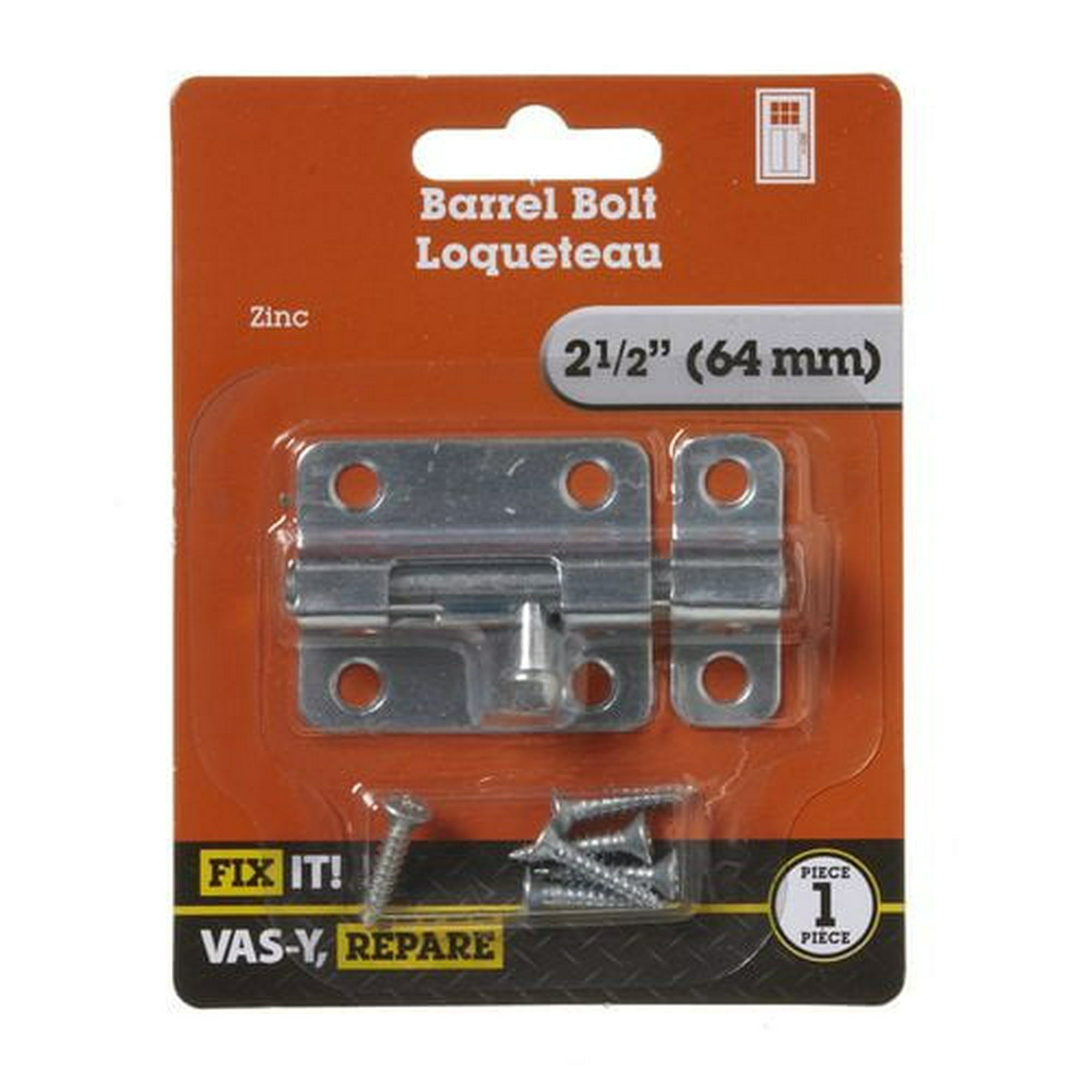 Click here for Fix It! 2-1/2 Zinc Barrel Bolt 1 Piece 2-1/2 prices