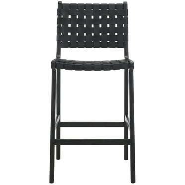 SAFAVIEH Sorrento Square Mid Back Counter Stool, Natural/Light Honey ...