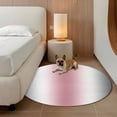 3.3ft Round Rug Pink Grey White Area Rugs for Living Room Bedroom ...