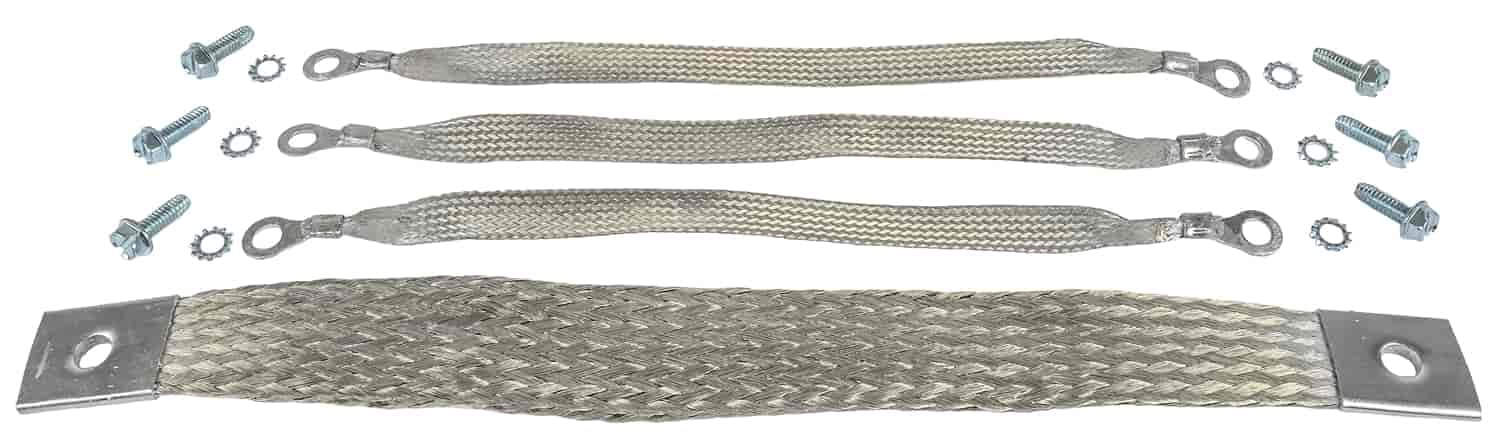 JEGS 10200 Grounding Kit Includes: (1) Ground Strap 1/0ga. x 14 Long (3 ...