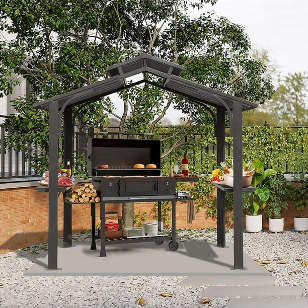 Click here for Domi Outdoor Living 8x5ft Aluminum Bbq Gazebo Meta... prices