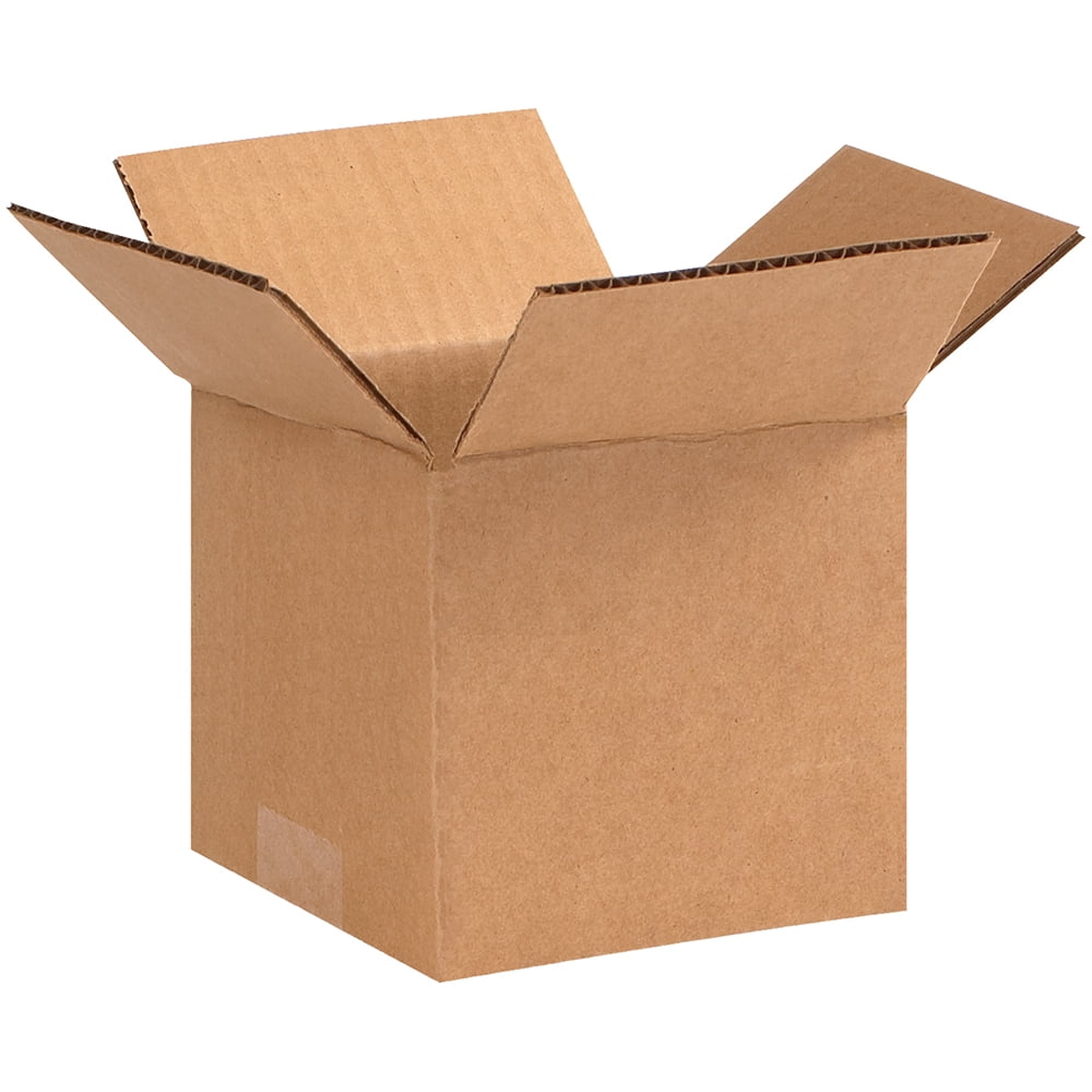 The Packaging Wholesalers Corrugated Boxes 5" x 5" x 4" Kraft 25/Bundle ...