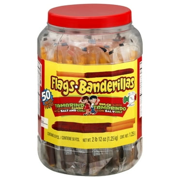 Mexican Candy - 30 Pieces of Spicy Tamarindo Banderilla Tama-Roca ...
