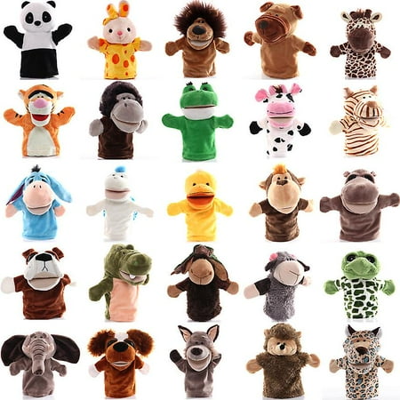 Animal Hand Finger Puppet Kawaii Plush Doll Educational Baby Toys Soft ...