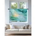 Abstract Marble Texture Sheer Curtains 54 Inch Long 1 Panel Gold Crack ...