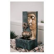 XBrand 30" Buddha Water Fountain Indoor Outdoor w LED Light - Walmart.com
